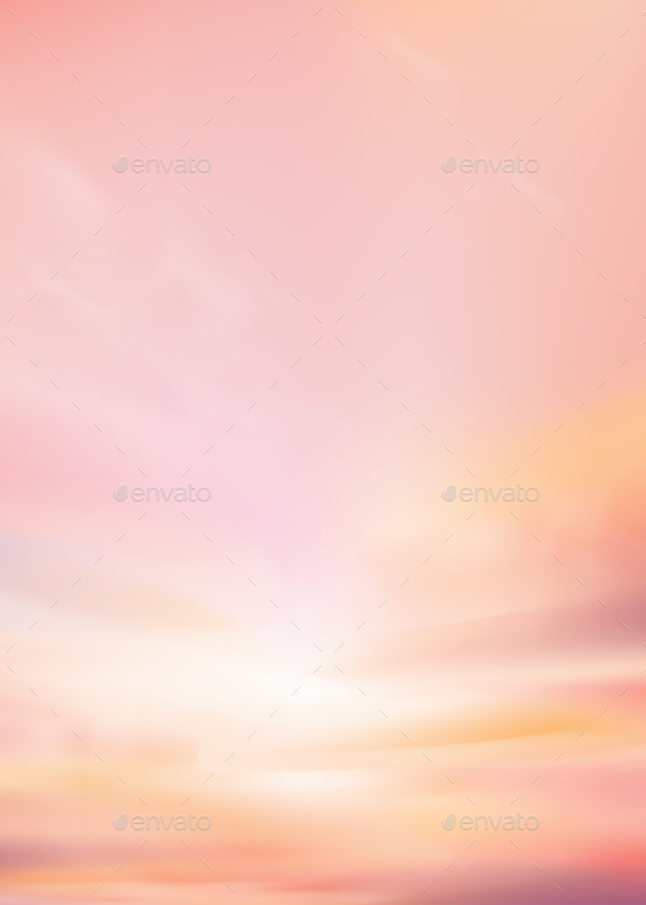 Sky Pink,Yellow Background,Sunset abstract Soft fluffy cloud, Morning Summer Sky Orange pastel ...